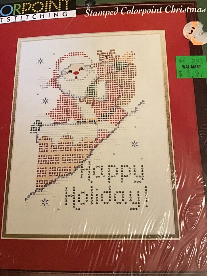 BUCILLA COLORPOINT PAINT STITCHING STAMPED KIT HAPPY HOLIDAYS NEW | eBay