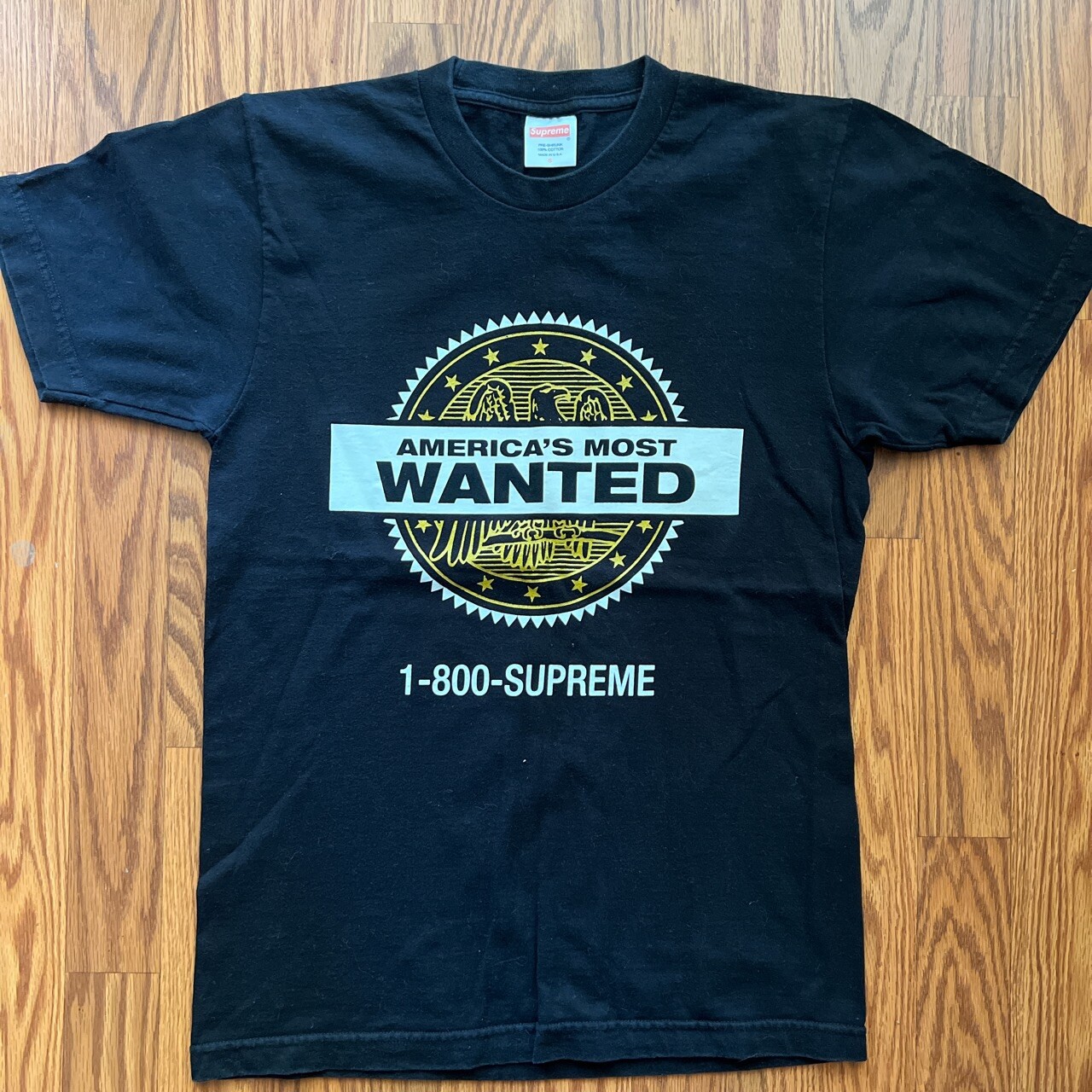 Supreme America's Most Wanted T-Shirt Black size Small - Gem