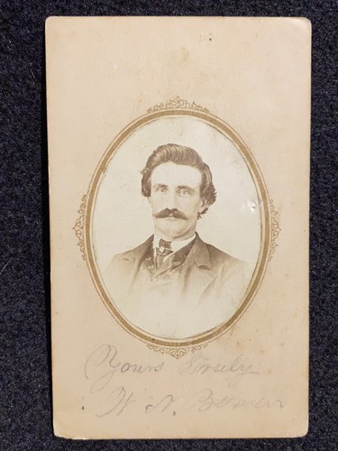 Identified Handsome Man With Border Civil War Antique CDV Photo | eBay