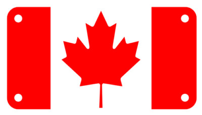 Canada Flag Motorcycle ATV 4" x 7" License Plate Canadian Original ...