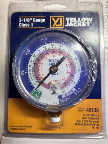 NEW Yellow Jacket 49138 Gauge Low Side R404A R410A R22 | eBay