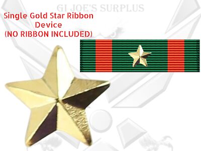 New Single Pronged 3/16" Gold Star Device for Military Medals Ribbons ...