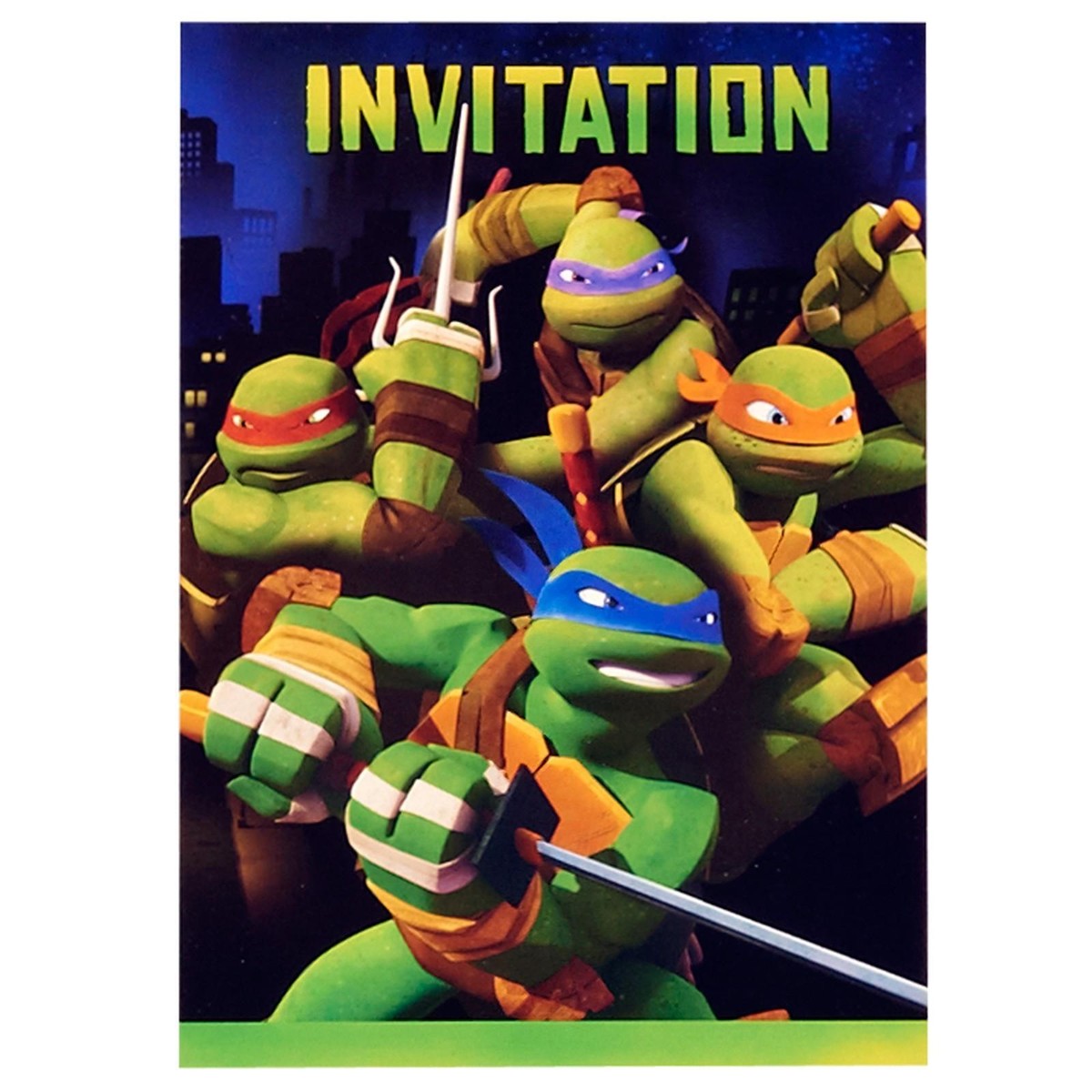 Ninja Pool Party Invitations
