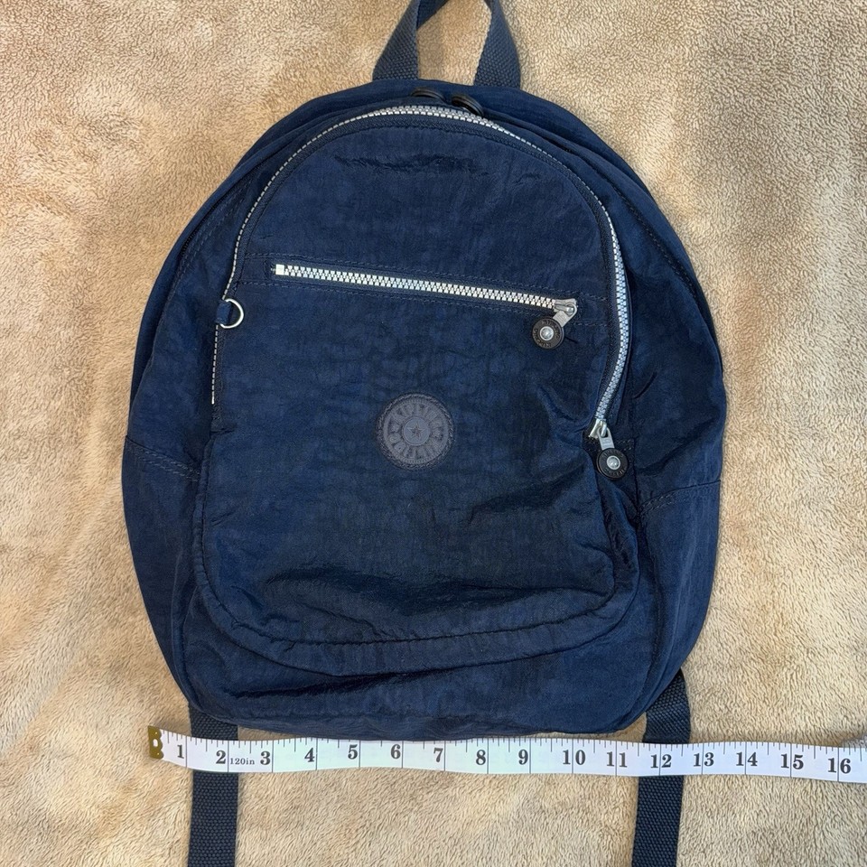 Kipling Challenger Navy Blue Backpack 14"x12" - Very Good Condition ...