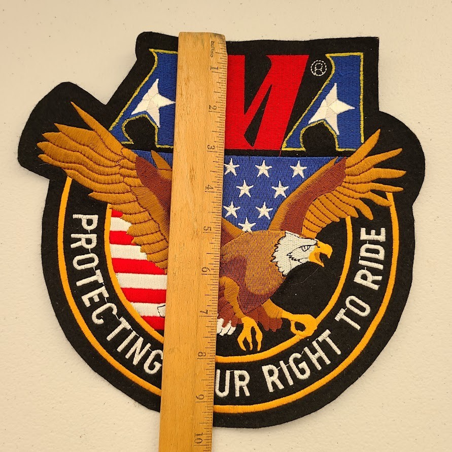 AMA Motorcycle Large Back Patch 1960s Vintage Protecting Your Right to Ride 10" | eBay