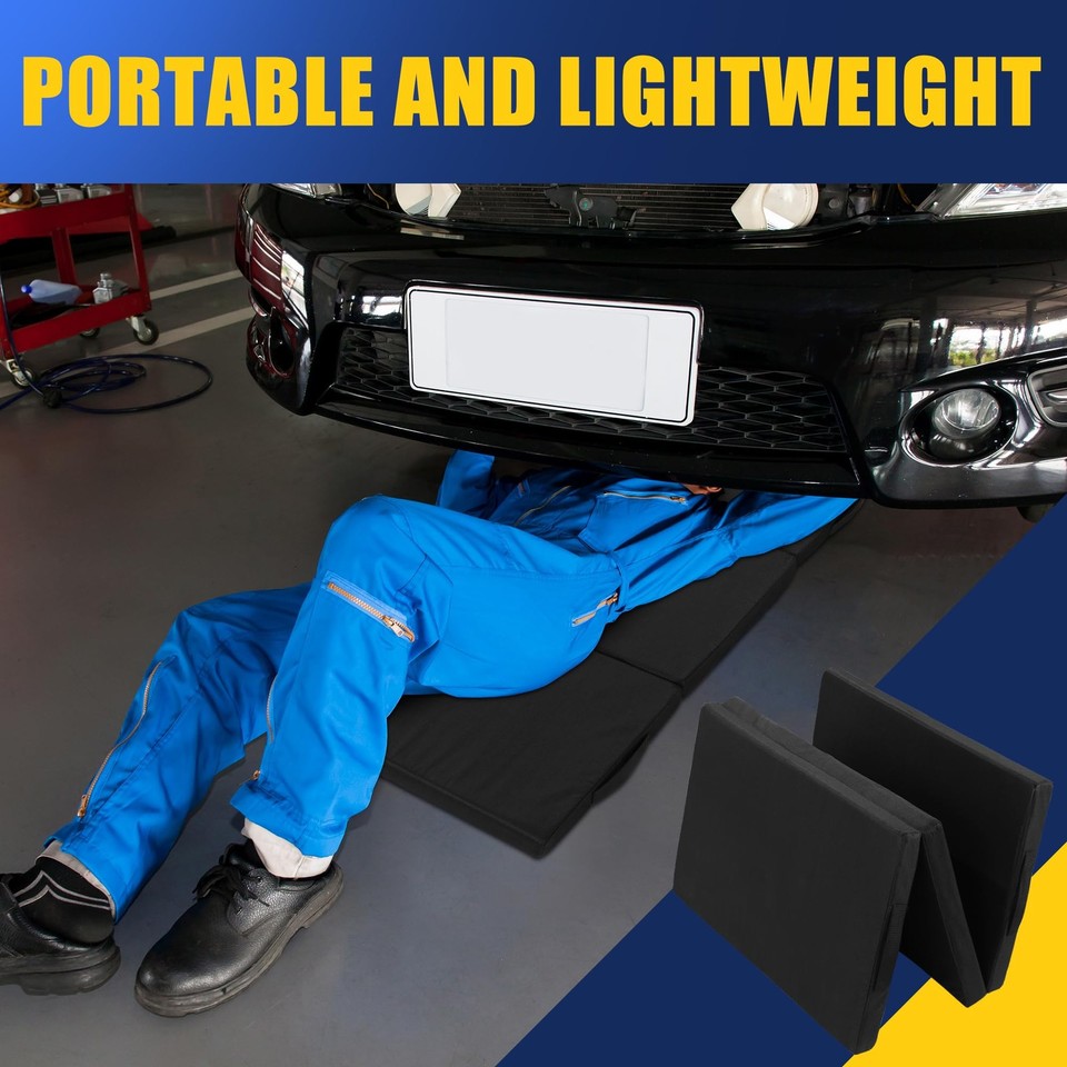 Foldable Mechanic Mat Extra Thick Foam Cushioning Mat with Carrying ...