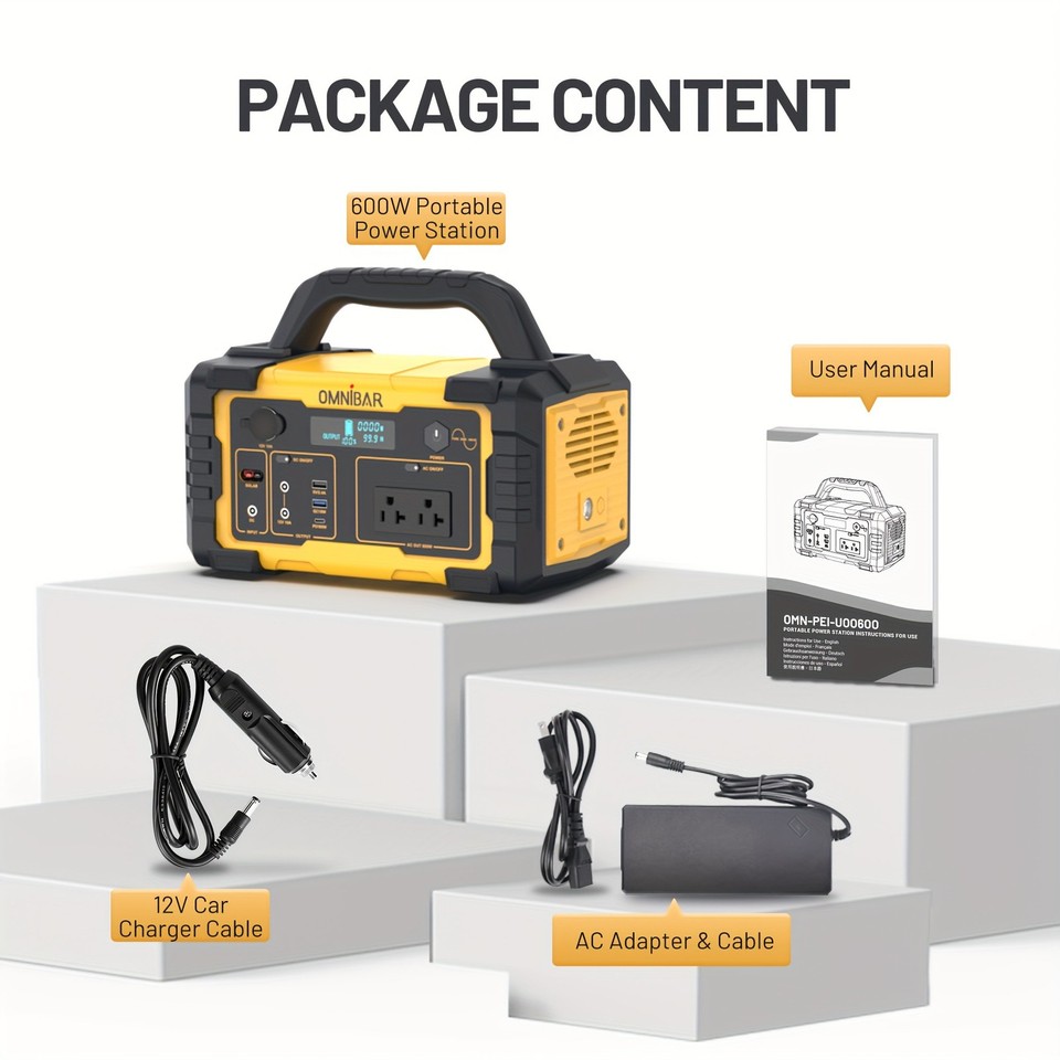 Portable Power Station 600W 1000W 1800W Solar Powered Generator for ...