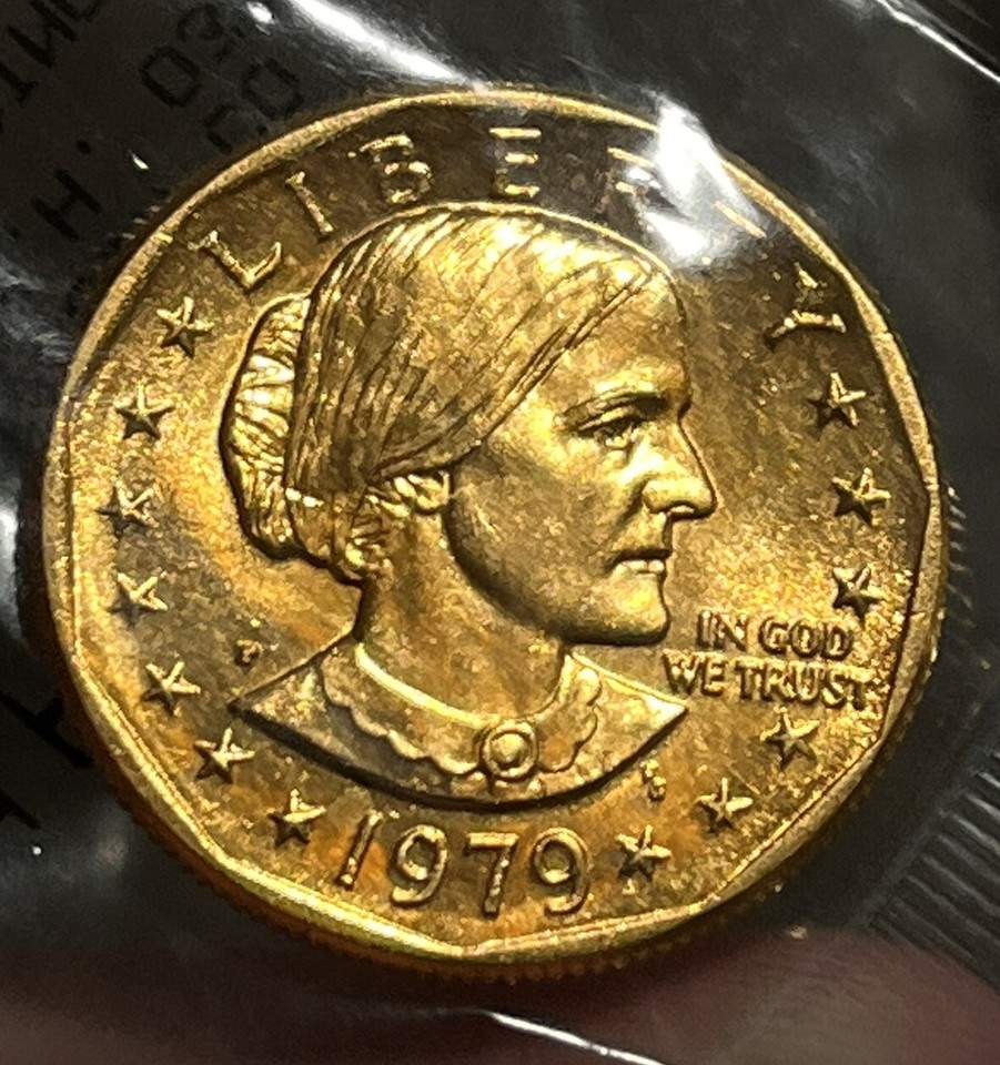 1979 Susan B Anthony 24k Gold Plated $1 Dollar LITTLETON COIN SEALED ...