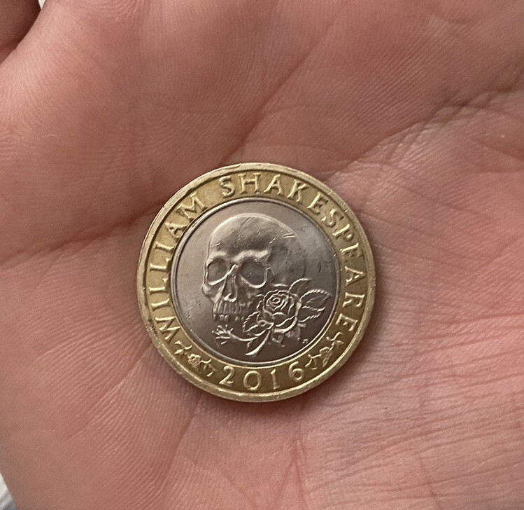 Rare 2 Pound Coin £2 William Shakespeare Macbeth Rose And Skull 2016 ...