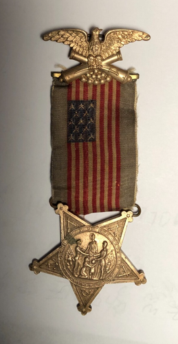 ORIGINAL CIVIL WAR GAR VETERANS' MEMBERSHIP BADGE GOLD BORDER | eBay
