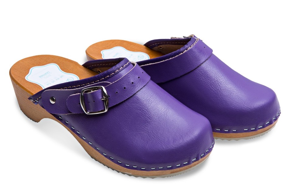 UNIQUE HAND MADE CLOG WOODEN SOLE - GENUINE LEATHER D4 | eBay UK