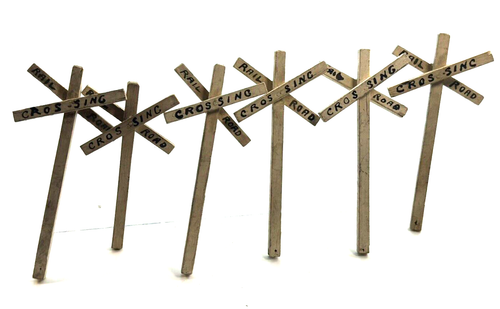 HO 6 Handmade Handwritten Railroad Crossing Signs | eBay