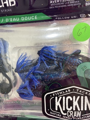 FishLab Tackle Kicking Craw 3 1/2” NSC-35-BB BLUE NATURE SERIES ...