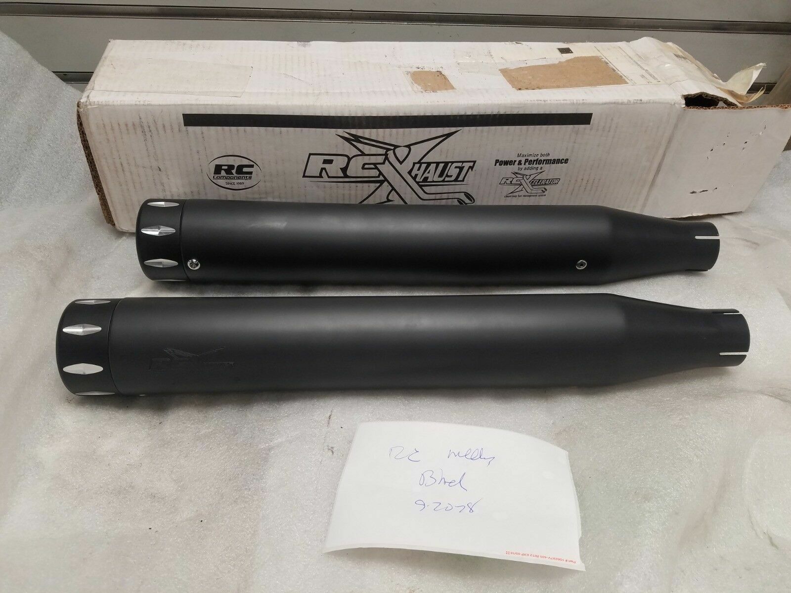 RCX Slip on mufflers Harley Dyna Billet tips RC Exhaust 2010^ Rival ...