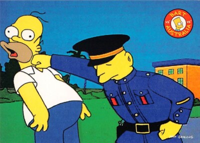 1996 THE SIMPSONS DOWN UNDER AUSTRALIA TEMPO TRADING CARD #62 | eBay