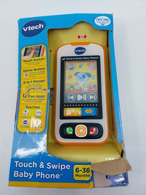 VTech Touch and Swipe Baby Phone, Orange | eBay