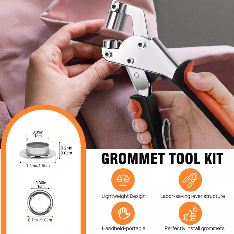 Grommet Tool Kit 10mm Metal Eyelet Pliers Hole Punch Tool for Leather Tarpaulins | eBay UK