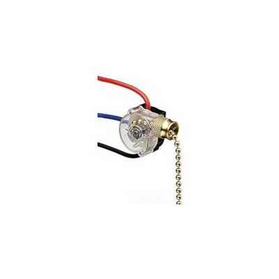 Ideal 774037 Pull Chain Switch, 3-Speed, SPTT, Brass, Off-On(A)-On(B ...