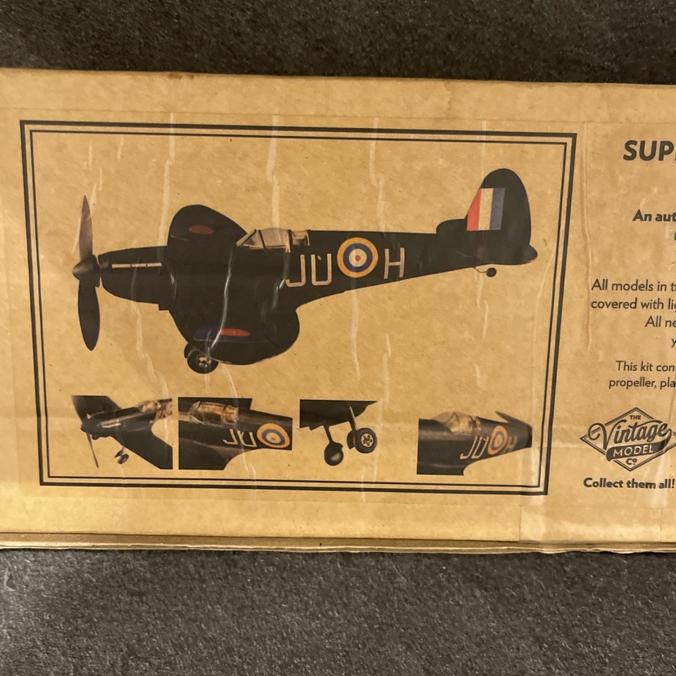 The Vintage Model Co Supermarine Spitfire Balsa Wood Flying Model Kit ...