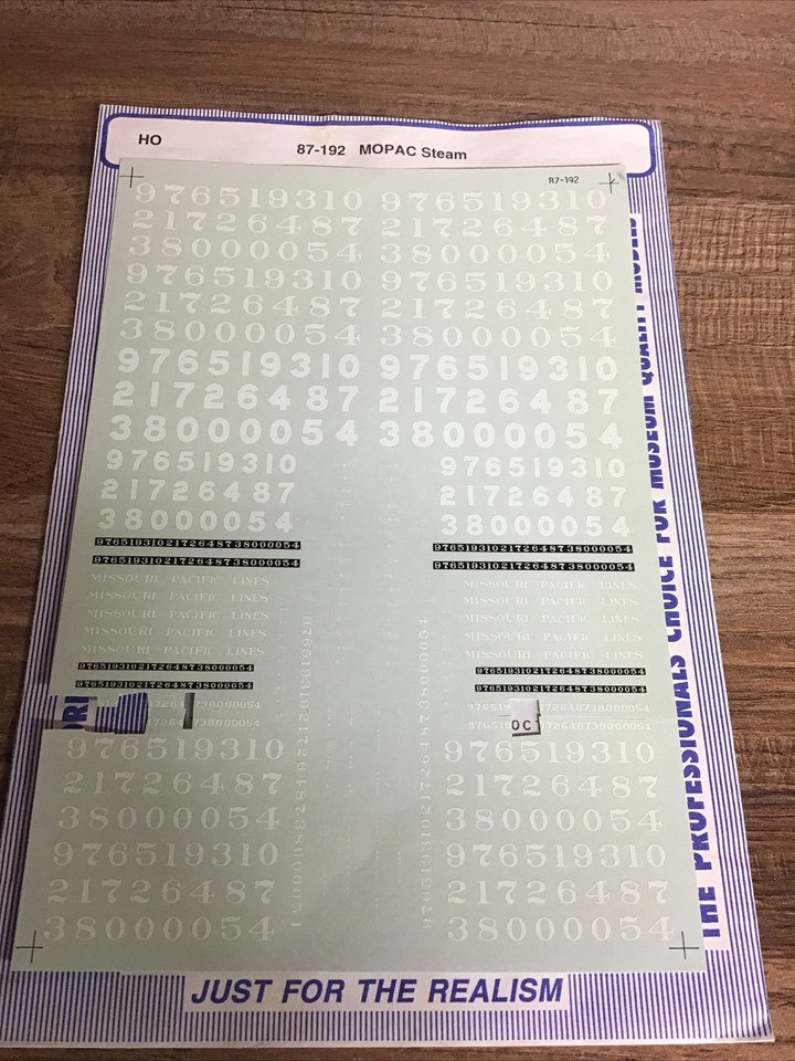 Microscale Decal PARTIAL 87-192: Missouri Pacific MOPAC Steam 1-2 | eBay