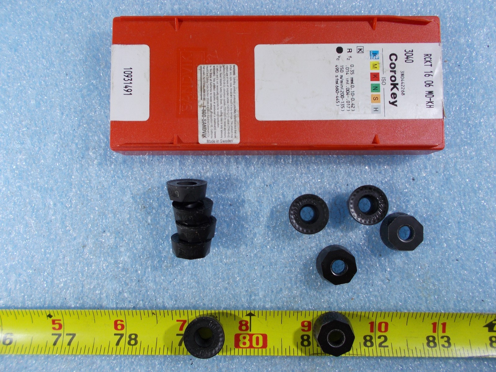 New Sandvik RCMT 1606 MO-KH Grade 3040 Carbide Indexable Insert Box of ...