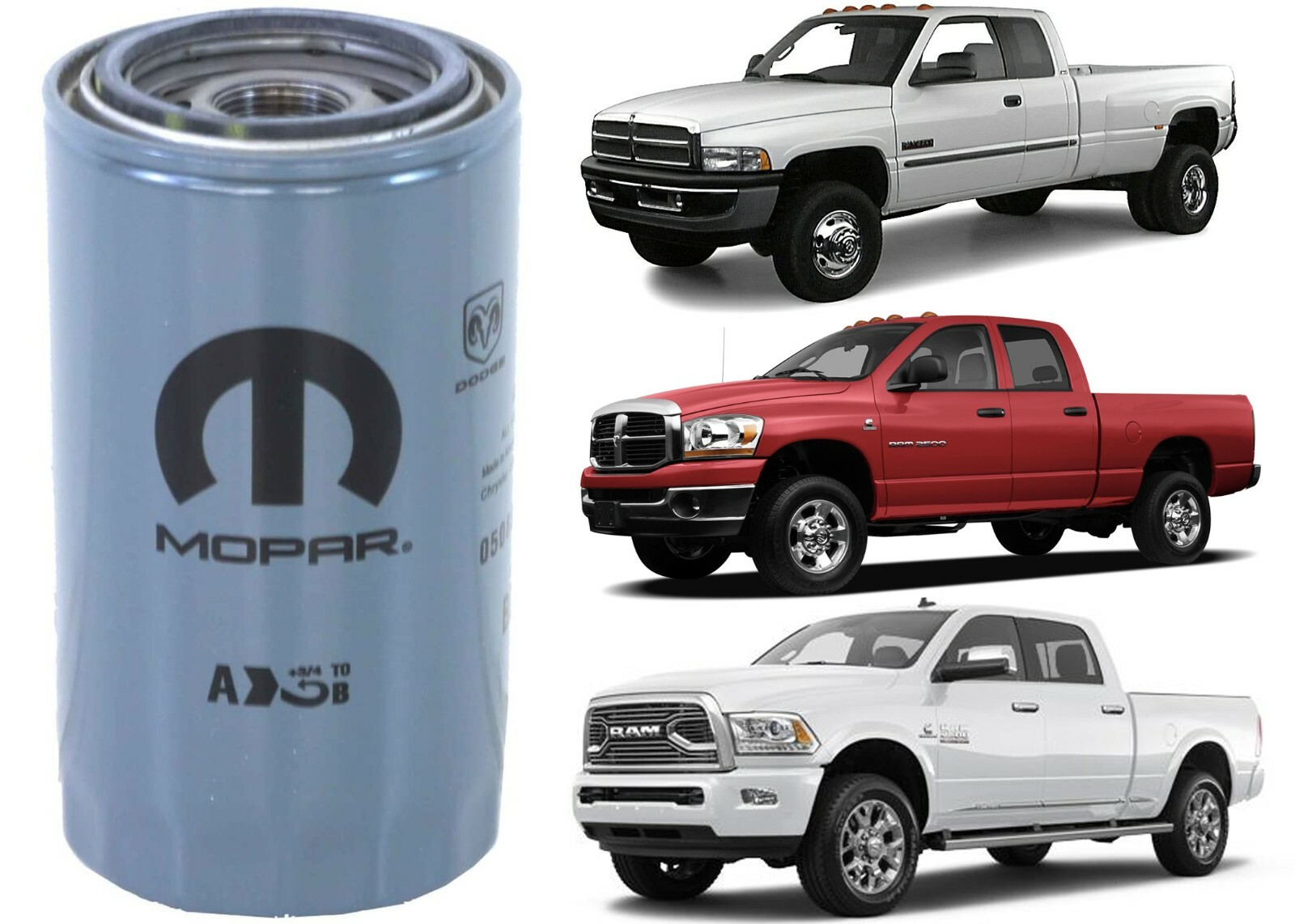 Genuine OEM Mopar 5083285AA Oil Filter For 1989-2021 Cummins 5.9L 6.7L ...