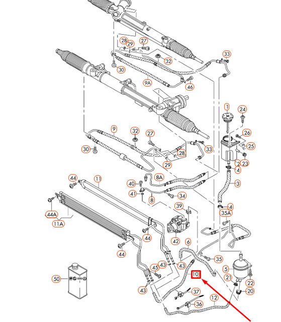 AUDI 4H1422891AR GENUINE OEM FACTORY ORIGINAL RETURN LINE for sale ...