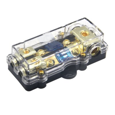 Power Distribution Block 2 - Way 4/8 AWG Gauge AGU Fuse Holder ...