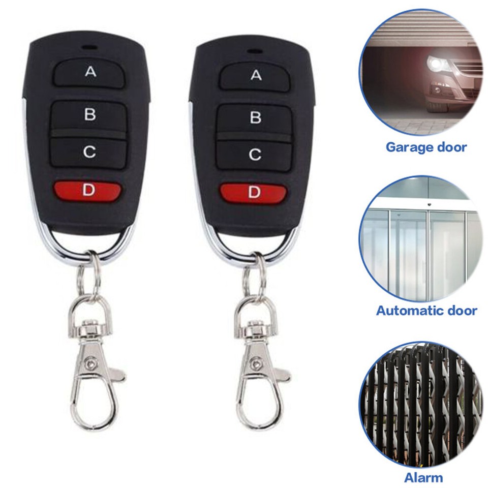 2PCS Universal Garage Door Remote 433mhz Electric Cloning Control Key ...