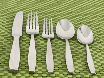 Oneida CAMLYNN MIRROR CLEO Stainless Glossy Curved Line Flatware CHOICE A102N | eBay