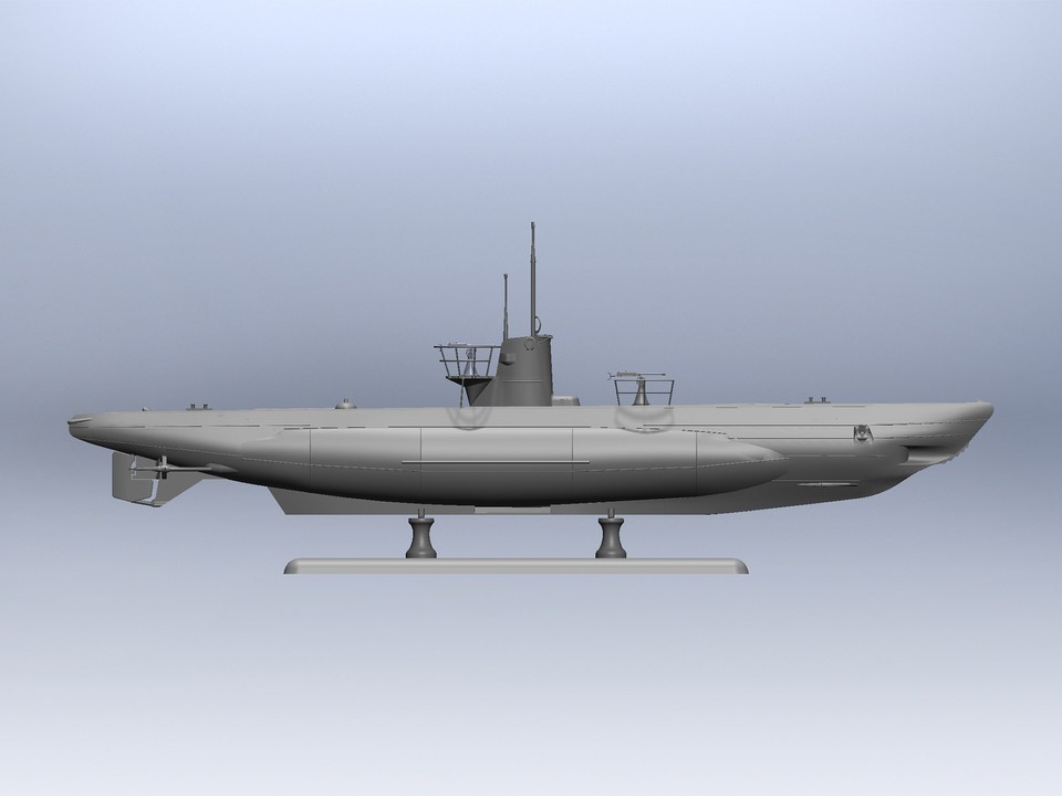 ICM S.010 - U-Boat Type IIB (1943), German Submarine - 1:144 Scale ...