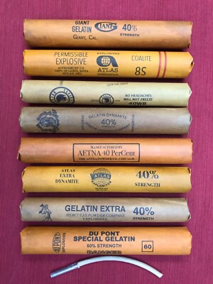 inert dynamite sticks with cap and fuse, set of 8. Great for display ...