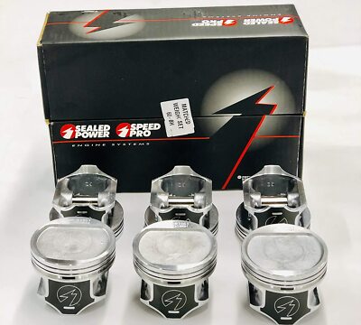 SEALED POWER Hypereutectic Coated Pistons Set/6 for 1996-2006 Jeep 4.0L ...