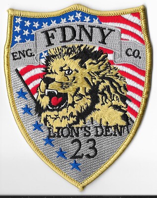 New York Fire Department (FDNY) Engine 23 Lion's Den Patch V1 | eBay