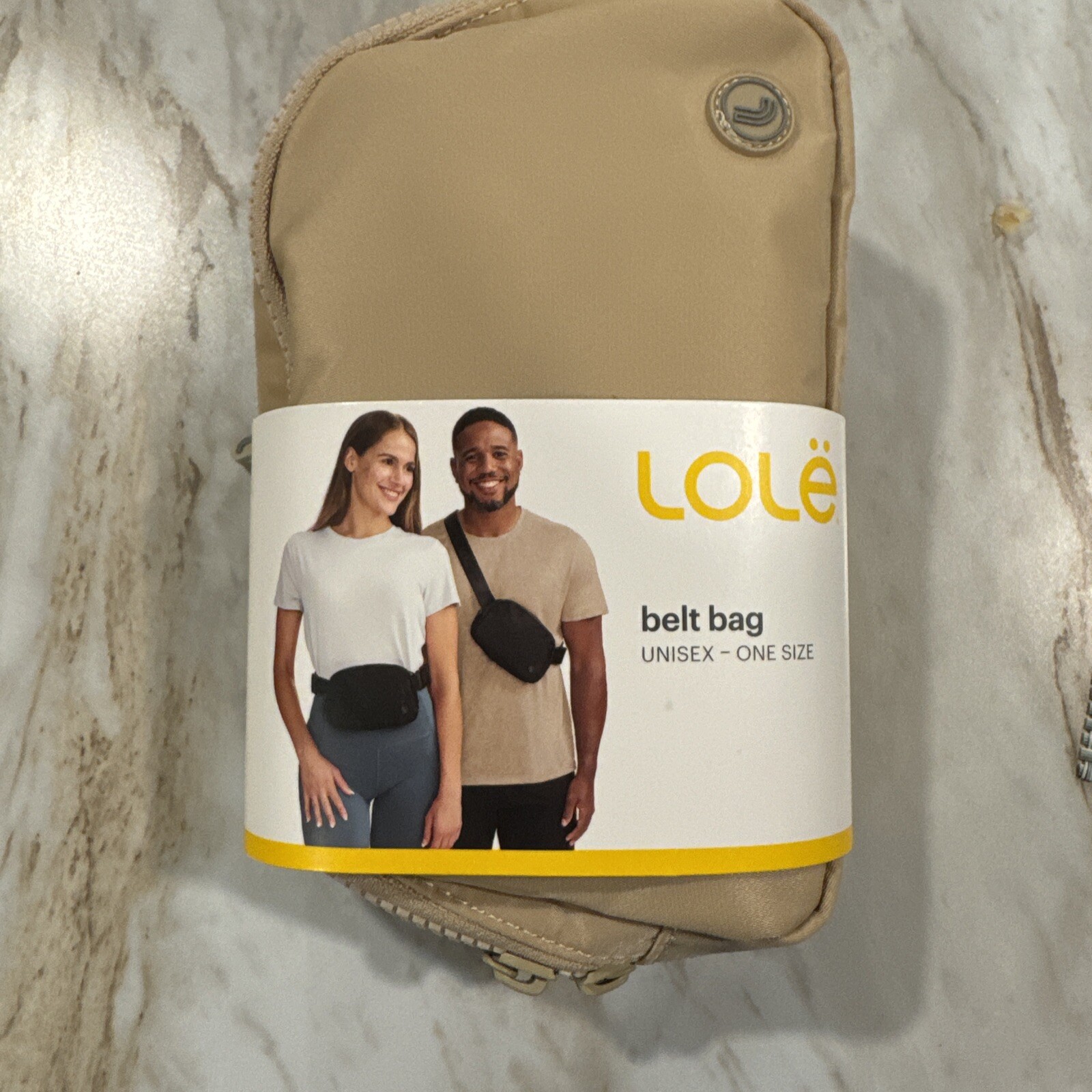 LOLE Unisex One Size Belt Bag, Adjustable Crossbody Waist Bag, Tan. NEW ...