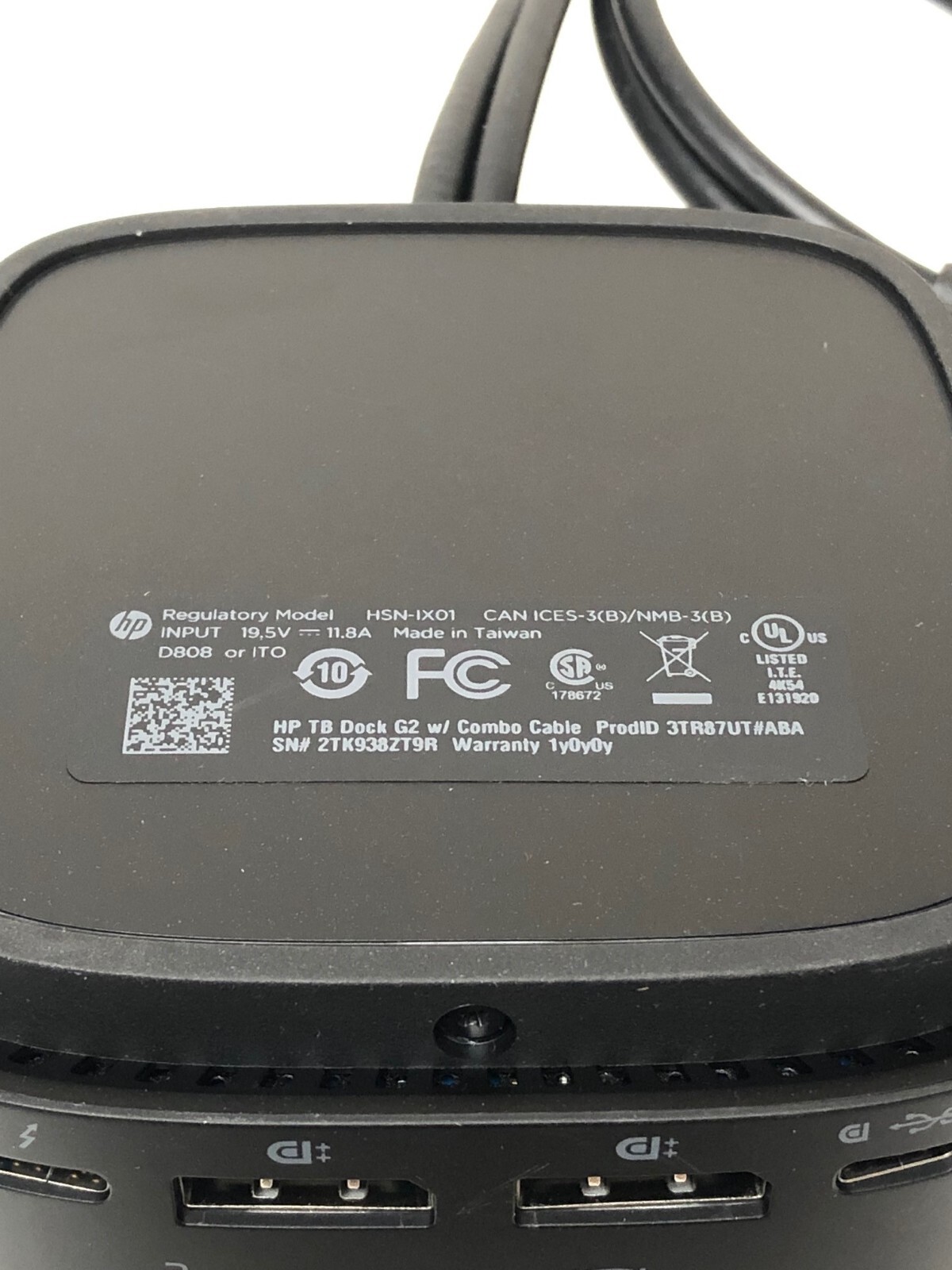 HP Thunderbolt Dock G2 w/Combo Cable and 230W AC Adapter 3TR87UT#ABA | eBay