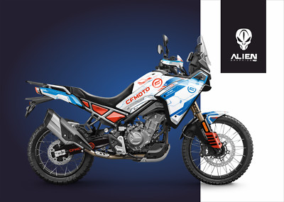 CFMOTO 450MT 2024-2025 Graphics kit Decals Stickers Red, Blue, White | eBay