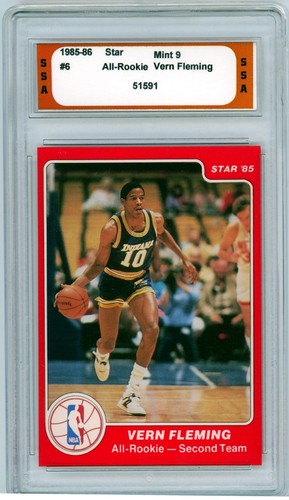 1985-86 Star All-Rookie #6 Vern Fleming SSA 9 Mint Indiana Pacers | eBay