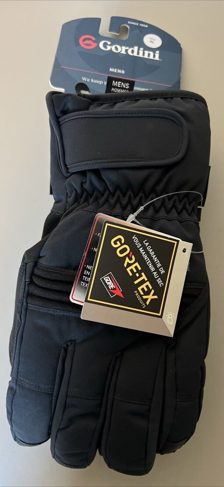 Men's GORDINI Challenge Gloves - BLACK - #4G1090 size:XL NEW NWT #4285 ...