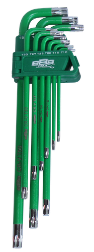 SP Tools Keys Set 9 Piece Long Series ToRX Ball Drive Hex (Green ...