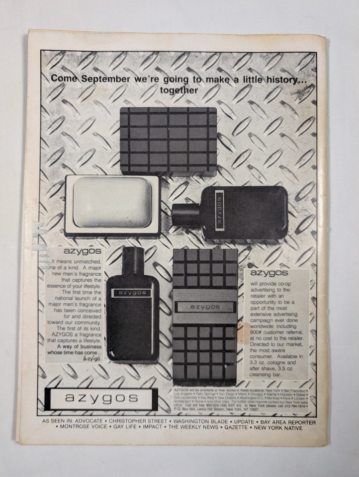 April 1982 Christopher Street Gay Interest Magazine -Richard Sennett ...