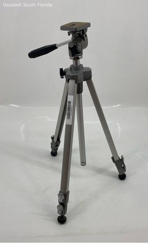 Velbon VE-3 Silver-Tone Adjustable Legs Video Camera Tripod Stand | eBay