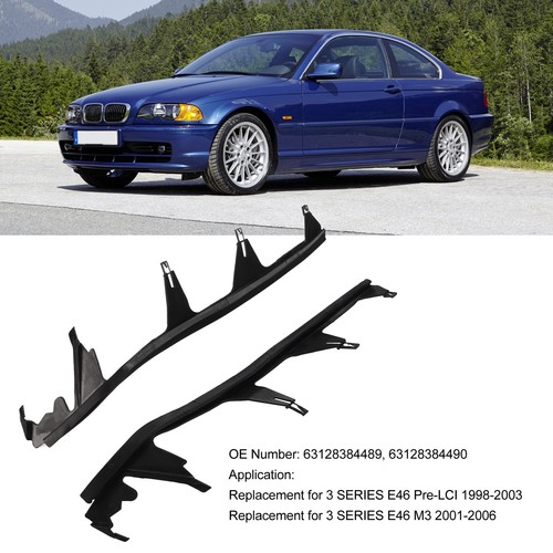 1 Pair Headlight Cover Gasket 63128384490 Strong Sealing Black Rubber ...