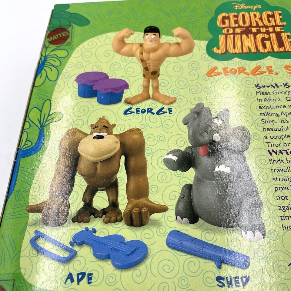 Mattel Disney George of the Jungle Figure Set Shep & Ape Rare HTF ...