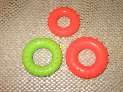 Set of 3 Rubber Grip Rings for Hand Strength and/or Rehab Light to ...