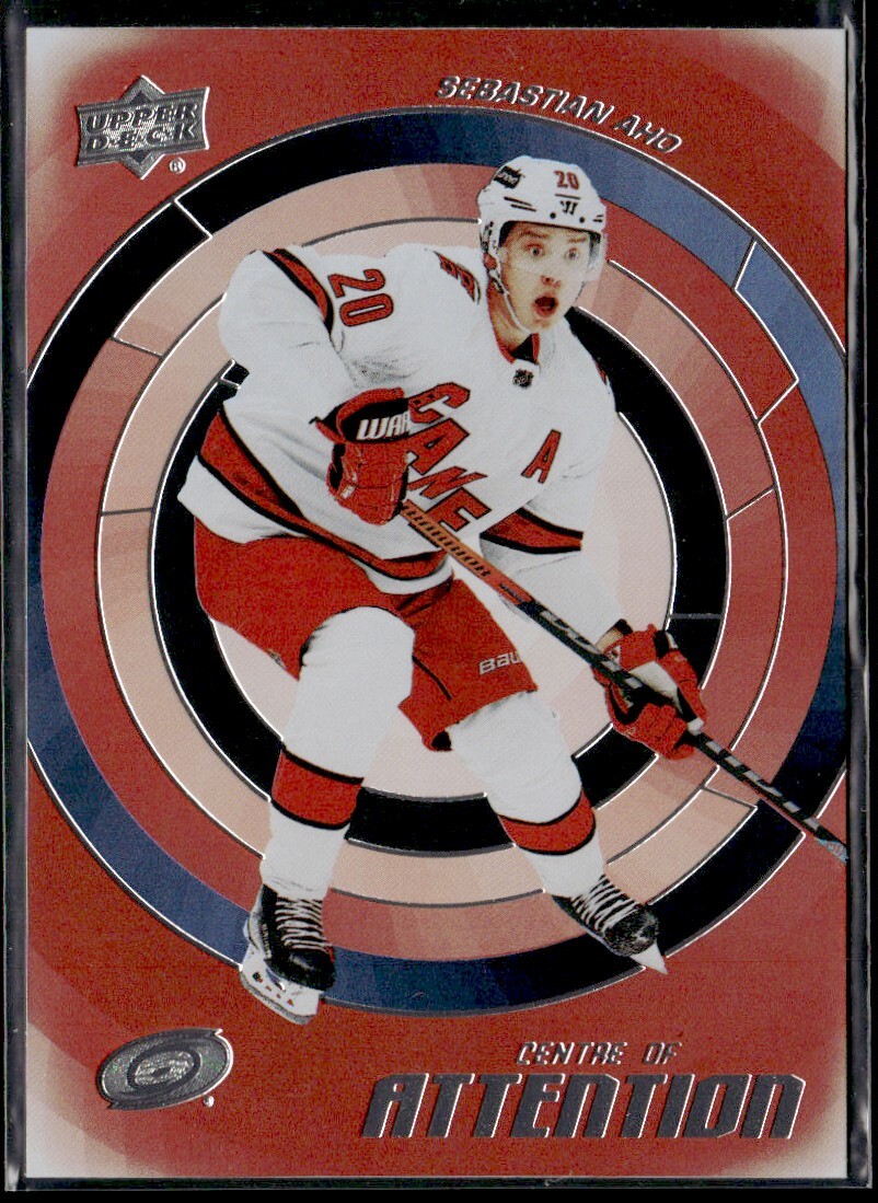 2022-23 Upper Deck Centre of Attention Sebastian Aho Carolina ...