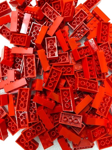 LEGO Bricks Brand New “2x4” x200 pcs RED Free Shipping | eBay
