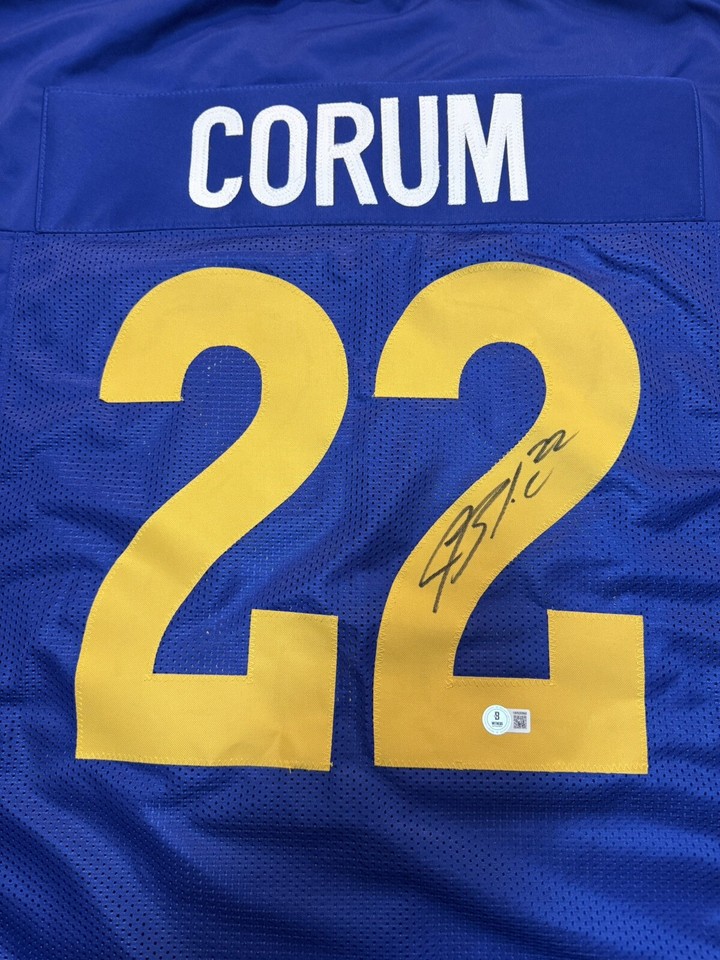 Blake Corum Rams Signed Blue Pro Style Jersey BAS Witnessed | eBay