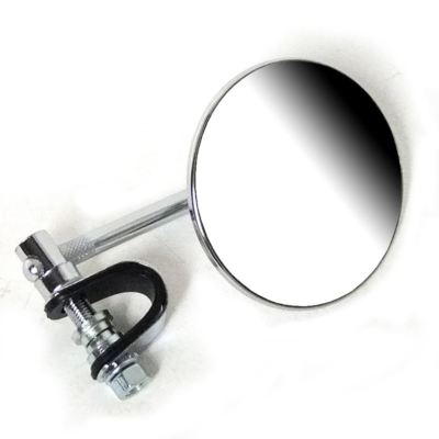 Clamp-on Mirror 3.3/4'' Stem Chrome Suits custom, Harley, Bobber Style ...