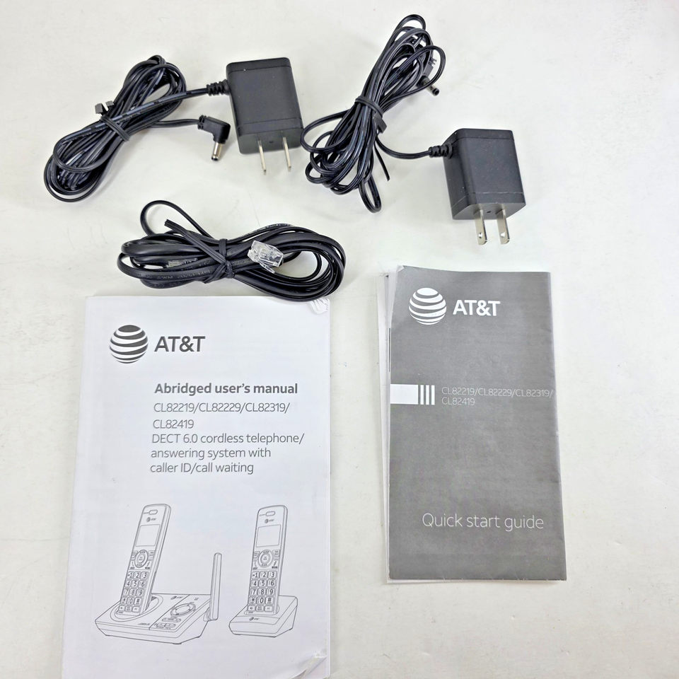 AT&T Home Phone 2 Handset W/ Answering System Telephone CL82229 | eBay